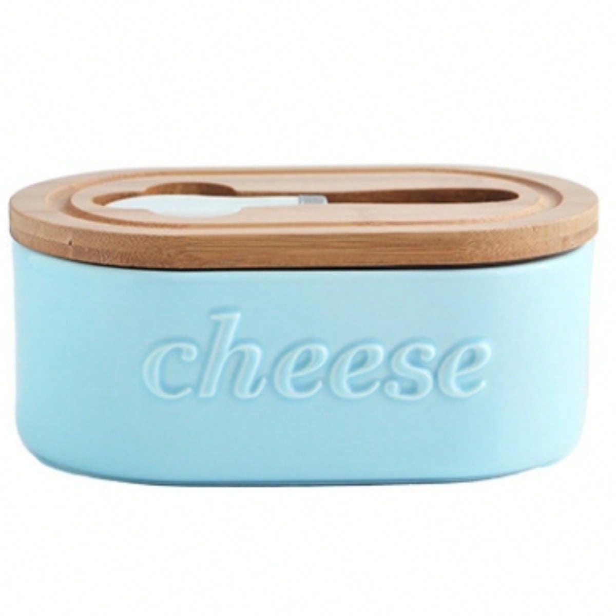 650ml Ceramic Butter Dish With Cheese Knife, Nordic Style Yellow Butter ...