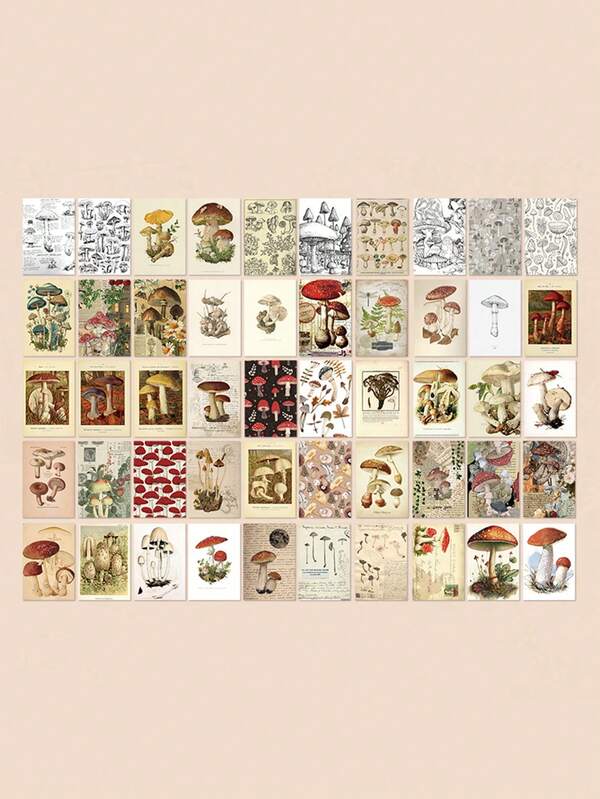 1book/50sheets Retro Memory Album Mini Tearable Scrapbook Diy Material ...