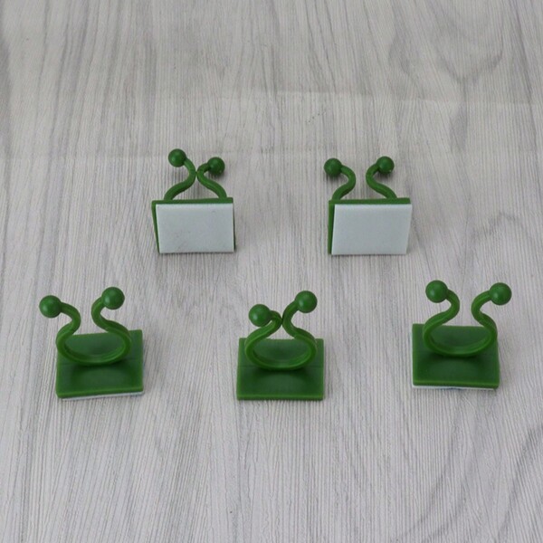 10pcs Green Plant Vine Fixing Clips, Wall Mount With Expandable Pole ...