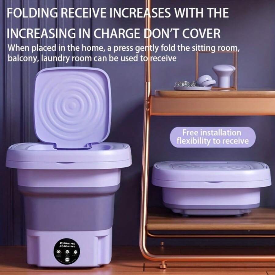 Portable Washing Machine 8L Mini Household Clothes Socks Underwear ...