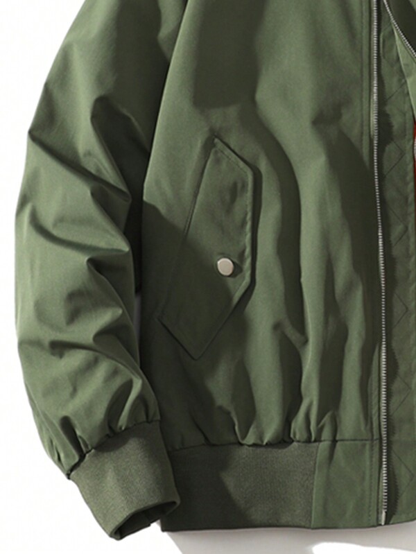 Men'S Thin, Breathable, Casual Baseball Collar Jacket For Spring And ...