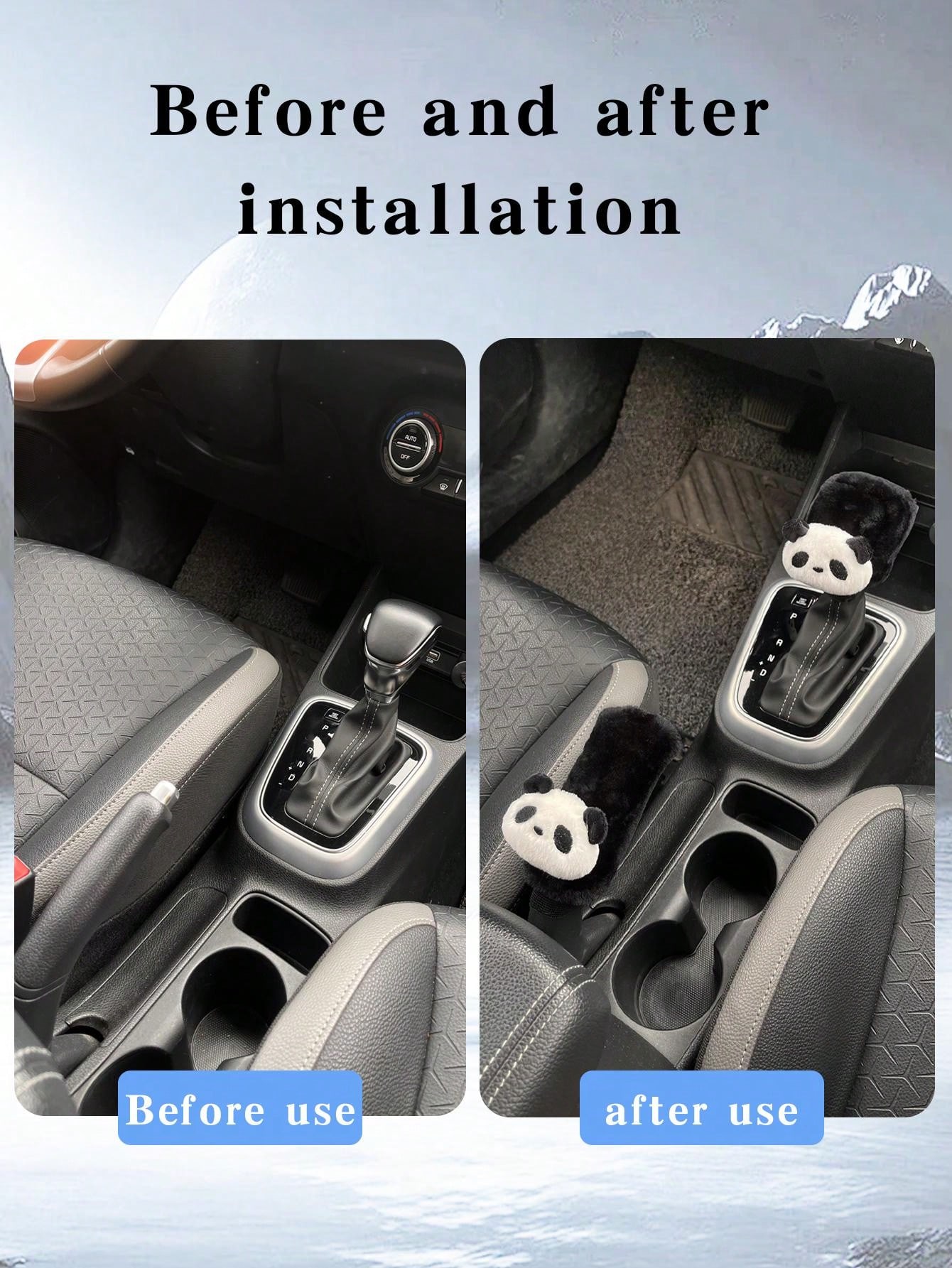 Cartoon Car Seat Belt & Handbrake & Gear Shift Cover Set, Cute Car ...