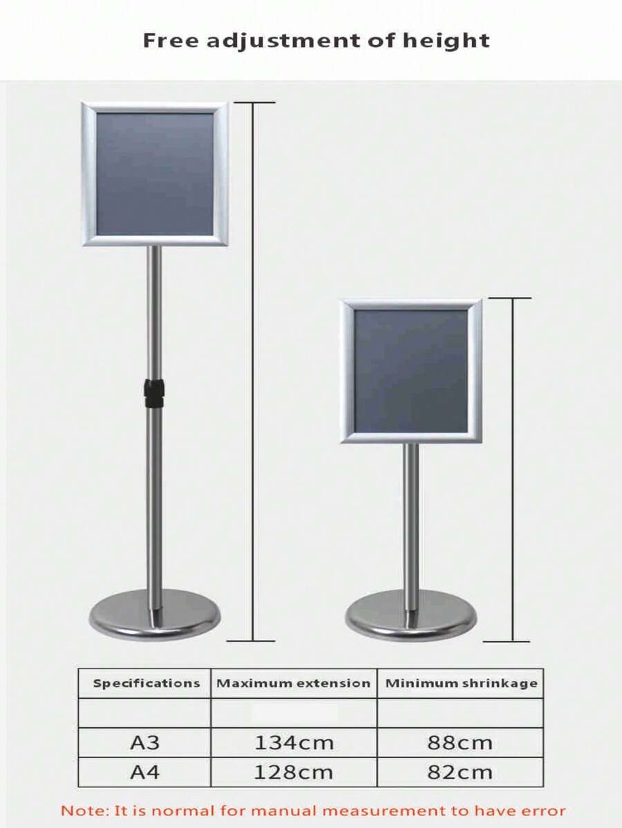 Adjustable Height Metal Display Pedestal Sign Floor Holder Stand ...