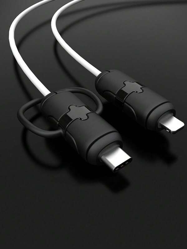 Silicone Bite Design Data Cable Protection Cover - Prevents Bending ...