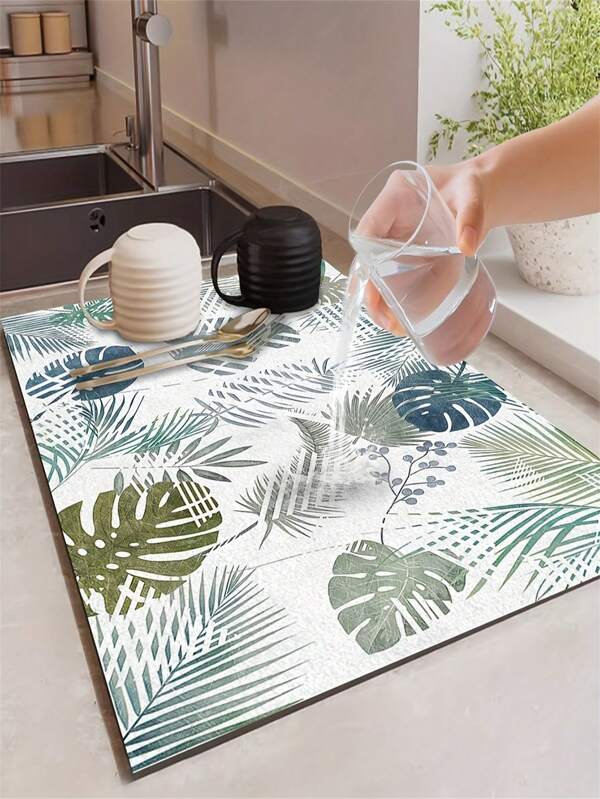 Iron Leaf Pattern Easy To Clean Desk Mat | SHEIN USA