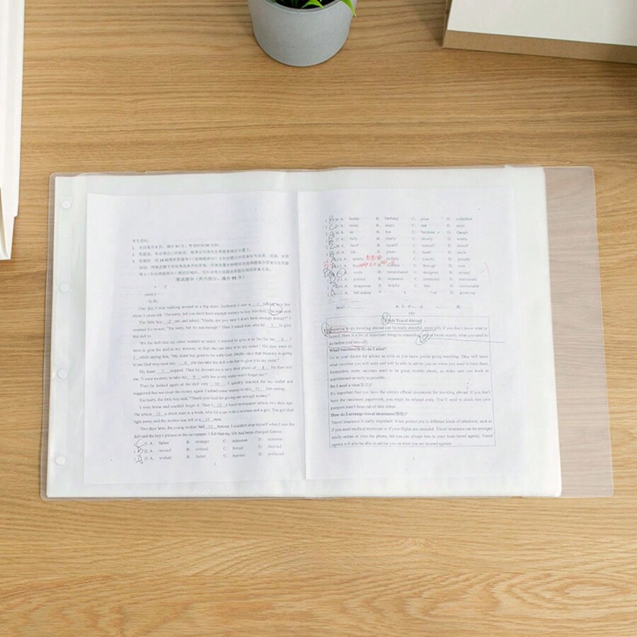 1pc, 30 Pages, A3 Laying Flat, Exam Paper Organizer, Thick Binding Belt ...