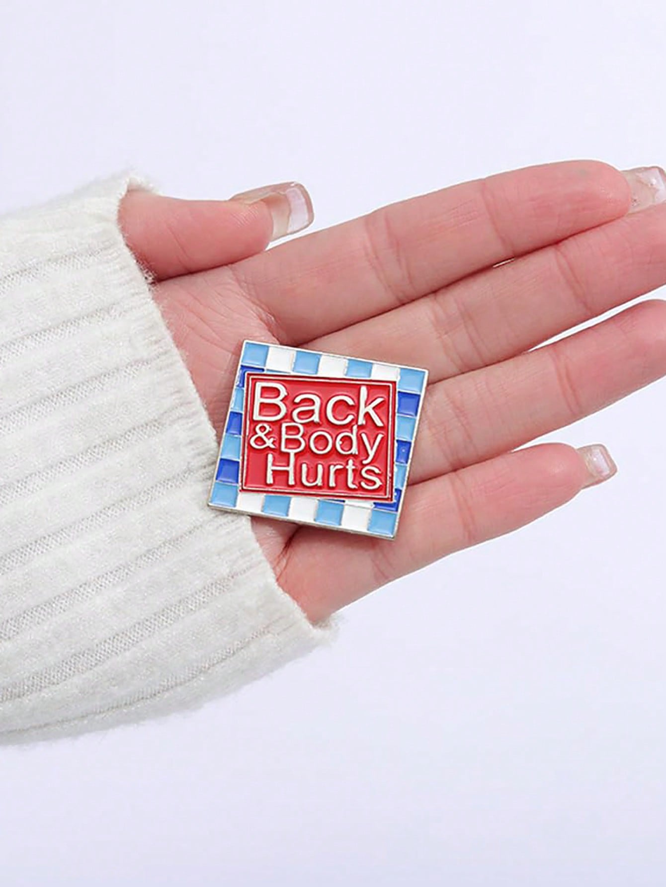 1pcs Back & Body Hurts Pins Set Metal Enamel Pin Lapel Pins Badges For ...