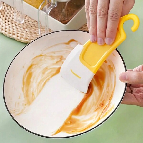 1pc Silicone Pan Scraper Kitchen Utensil, Bowl Scraper, Non-Stick ...