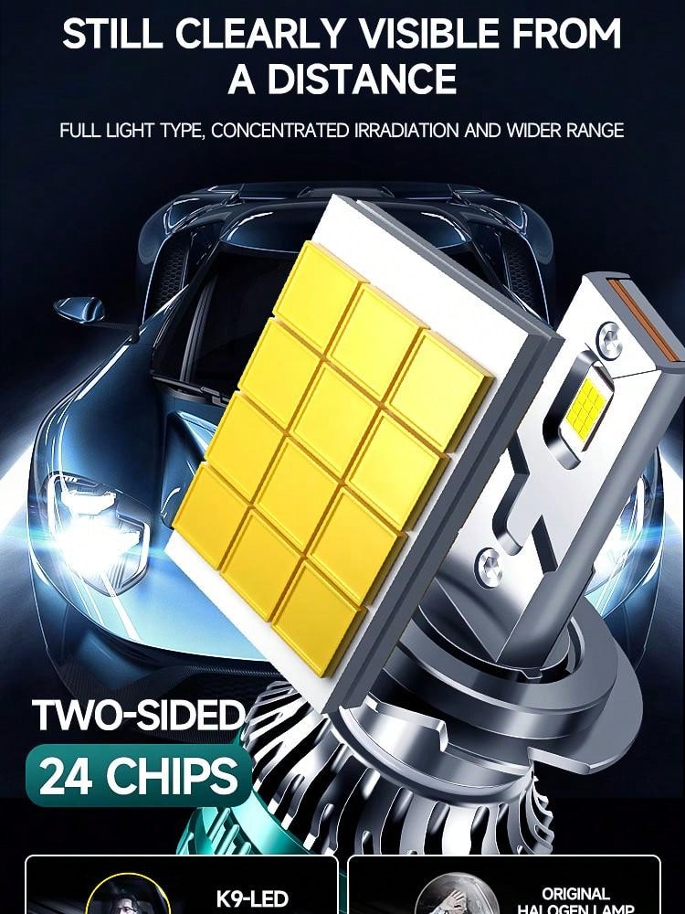 Lâmpada Led Csp 3570 Canbus Bulbo Lupa Hb3 Hb4 9005 9006 H1 H4 H7 H11 ...