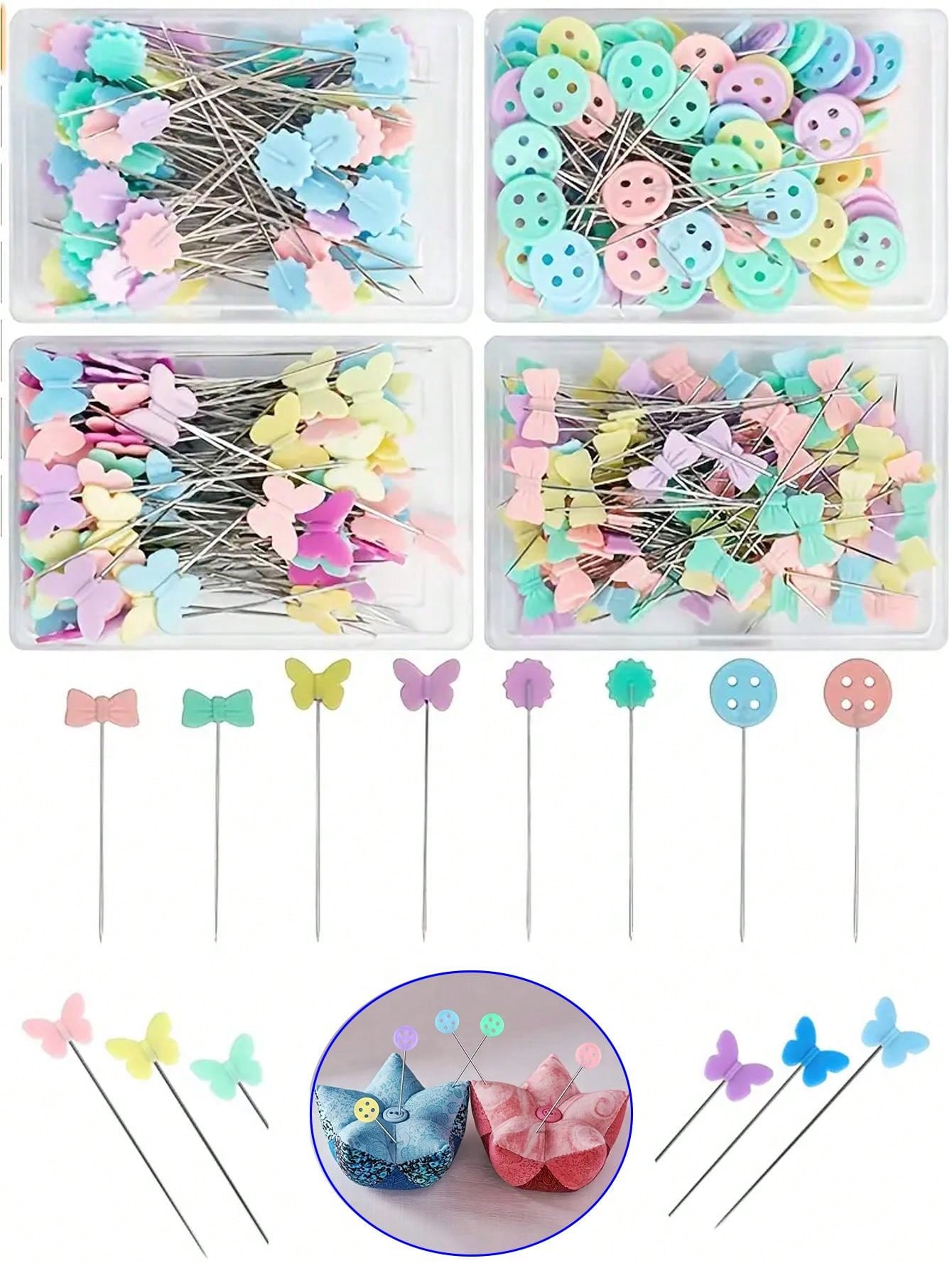 100pcs Stainless Steel Positioning Pin Plum Blossom, Butterfly, Button ...