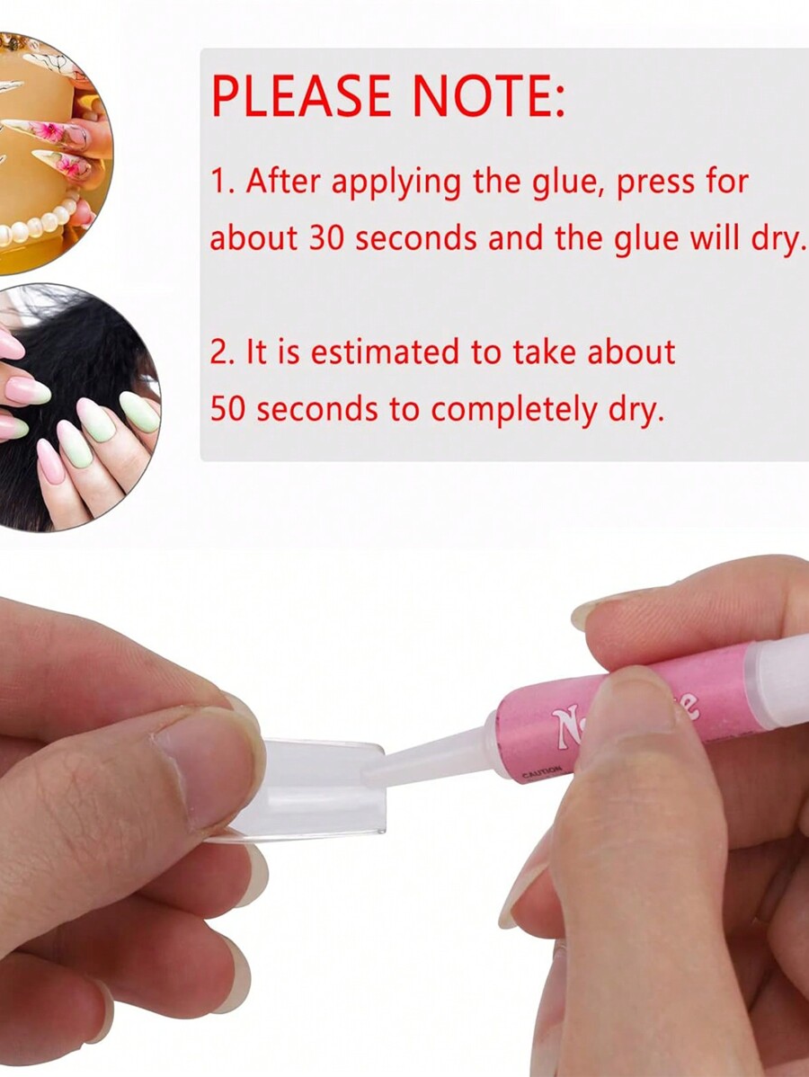 5Pcs Nail Glue, Super Strong Nail Glue For Acrylic Nails, Long Lasting ...