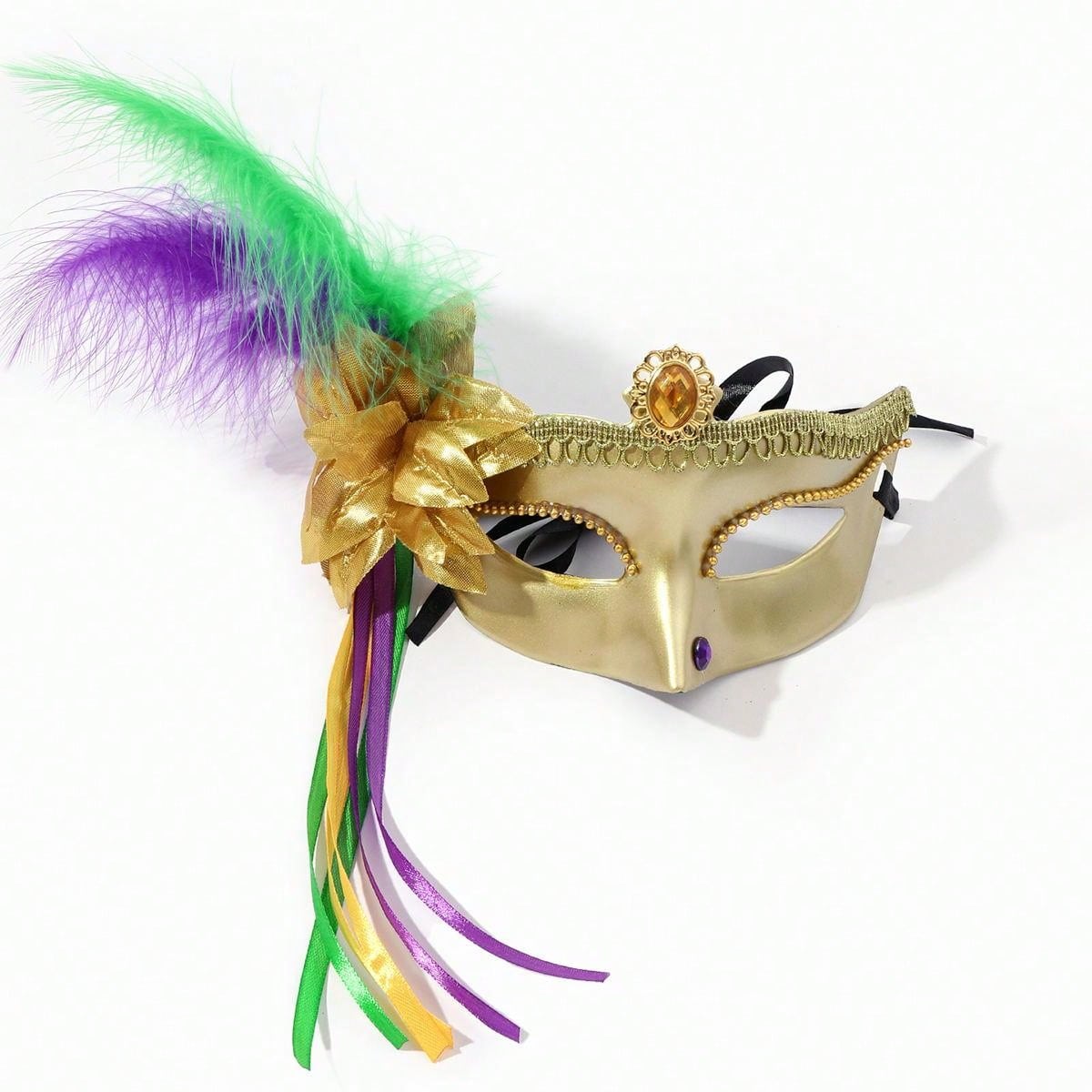 1pc Unisex Mardi Gras Gold Deco Masquerade Party Mask | SHEIN USA
