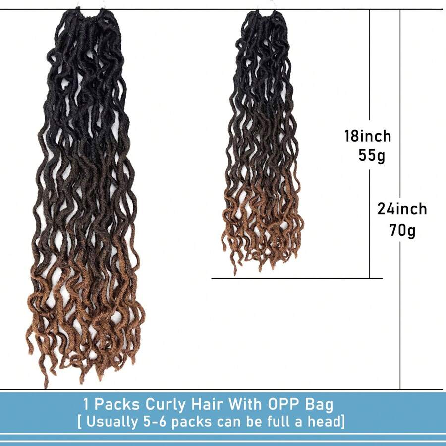 1 Pack Multicolor Soft Locs Synthetic Crochet Hair Pre Looped ,18 Inch ...