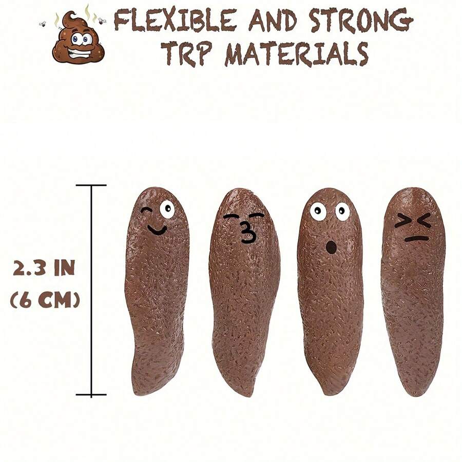 4pcs-Poop Finger Slingshot Flying Rubber Poop Slingshot Toy, Novelty ...
