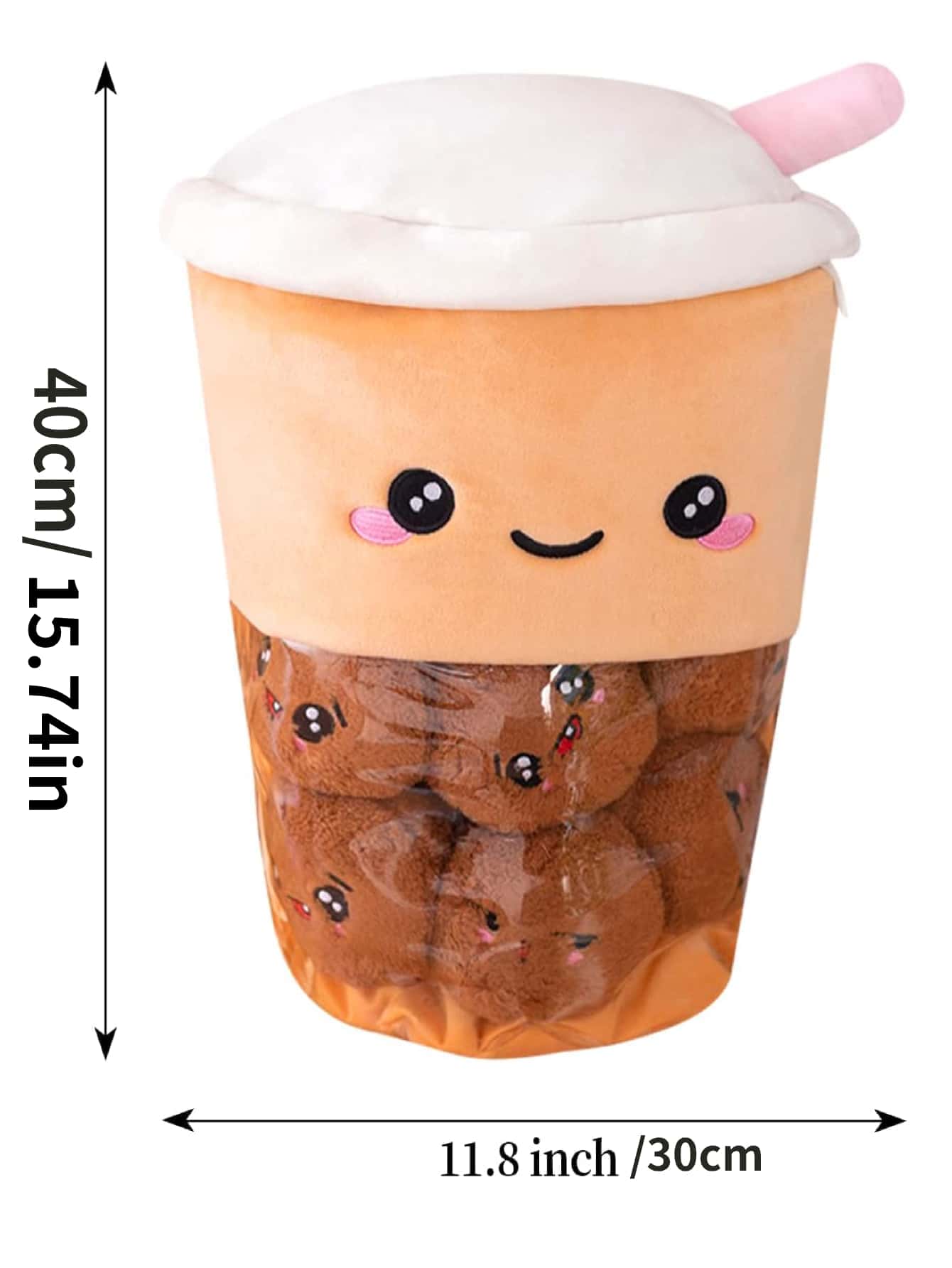Cute Stuffed Boba Plush Bubble Tea Food Milk Cup Plushie Pillow , Soft ...