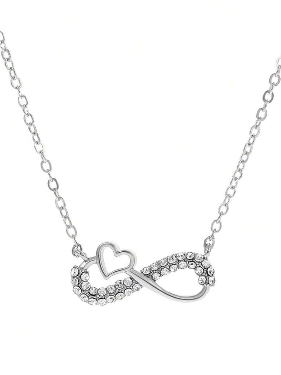 1pc Simple Infinity & Heart Symbol Decor Women's Chain Necklace | SHEIN EUR