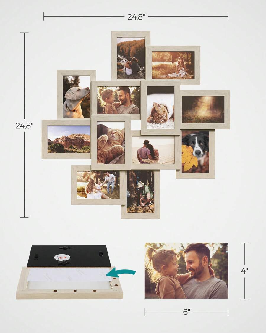 SONGMICS 12-Pack 4X6 Collage Picture Frames, Picture Frames Collage For ...