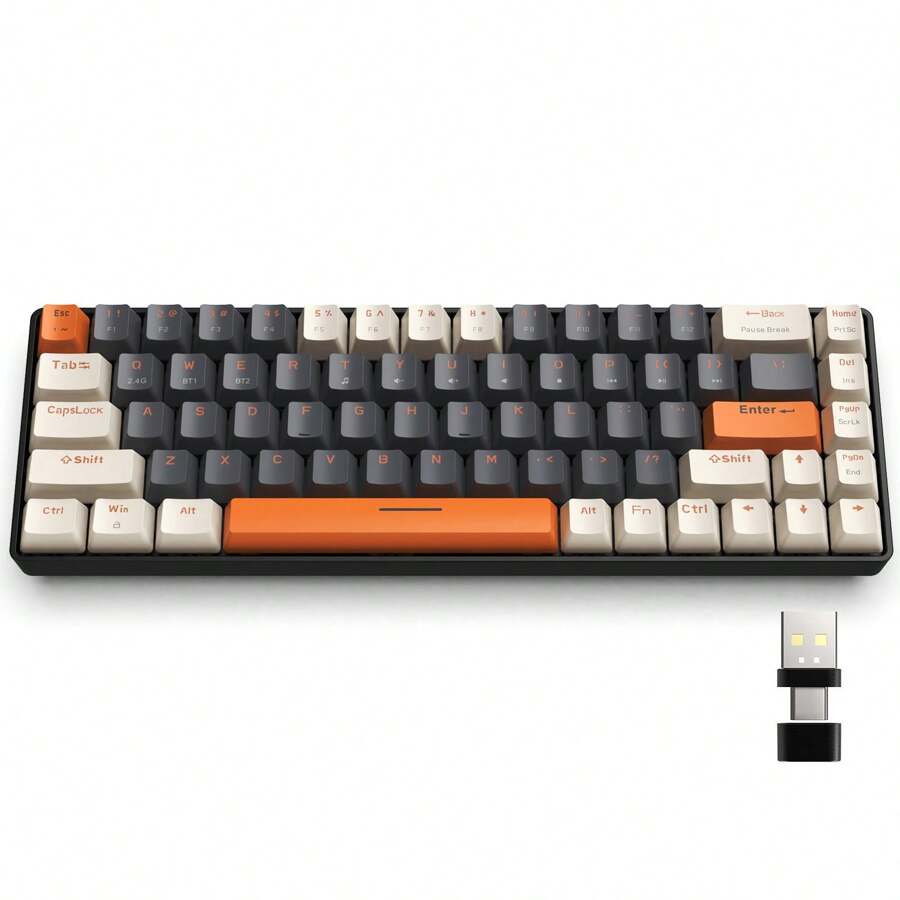 MAGIC-REFINER RK68 Wireless Mechanical Keyboard, 60% Percent Gaming ...