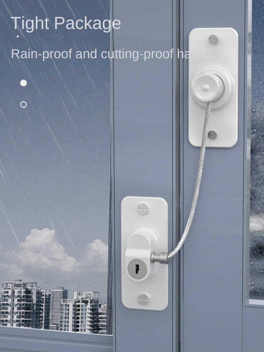 Safety Lock 360-Degree Rotatable Upgrade Adhesive Window Lock Cabinet ...
