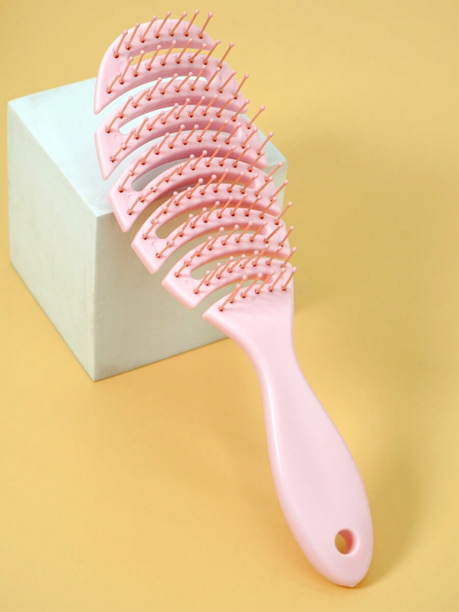 Detangling Comb, 1 Pc Oval Hollow Out Hair Comb With Handle, Detangling ...