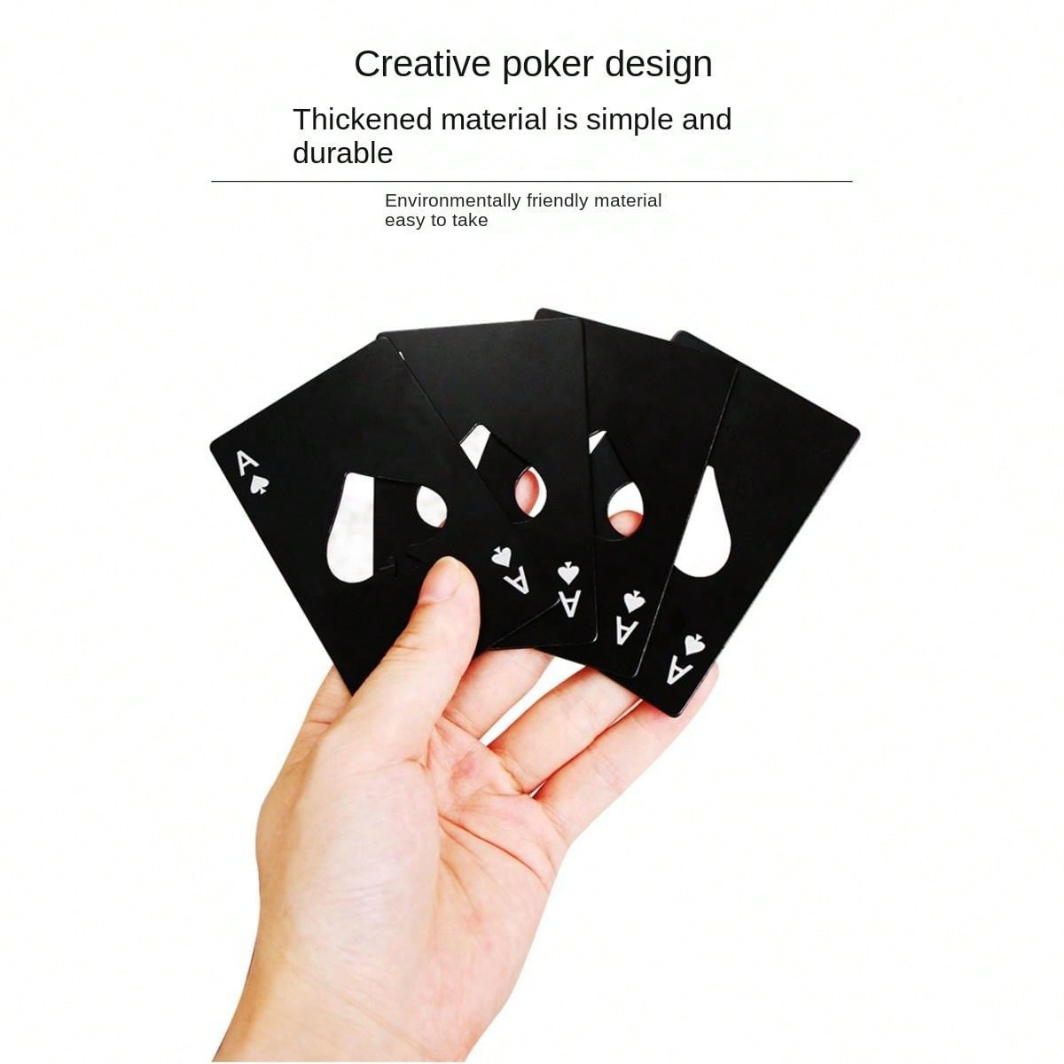 1pc Diy Credit Card Shaped Ace Of Spades Bottle Opener, Stainless Steel ...