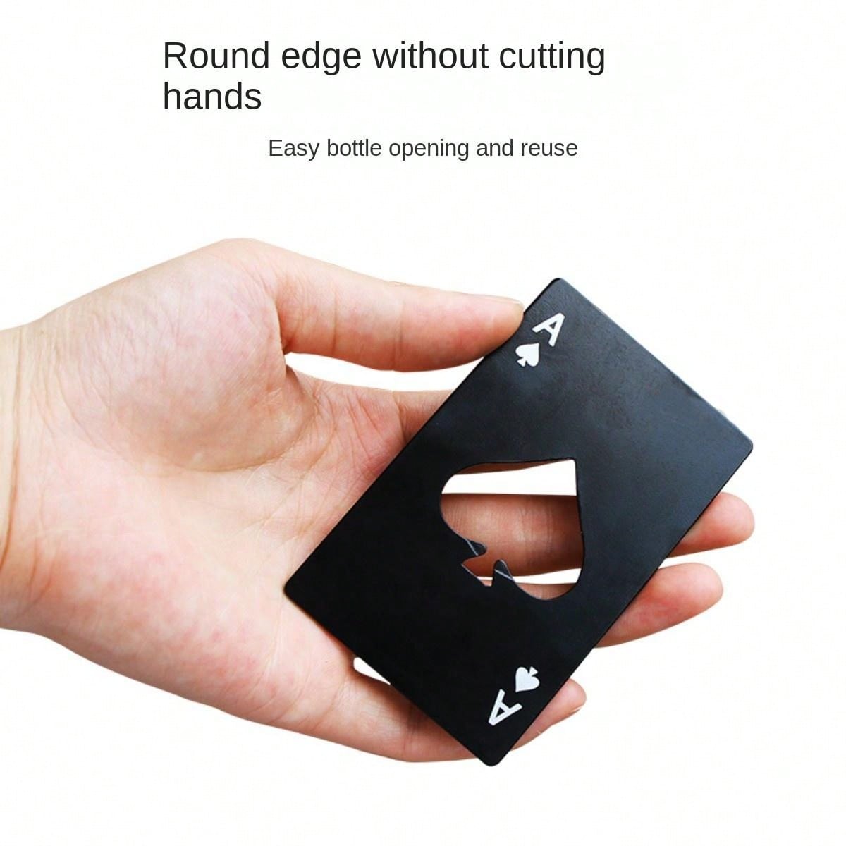 1pc Diy Credit Card Shaped Ace Of Spades Bottle Opener, Stainless Steel ...