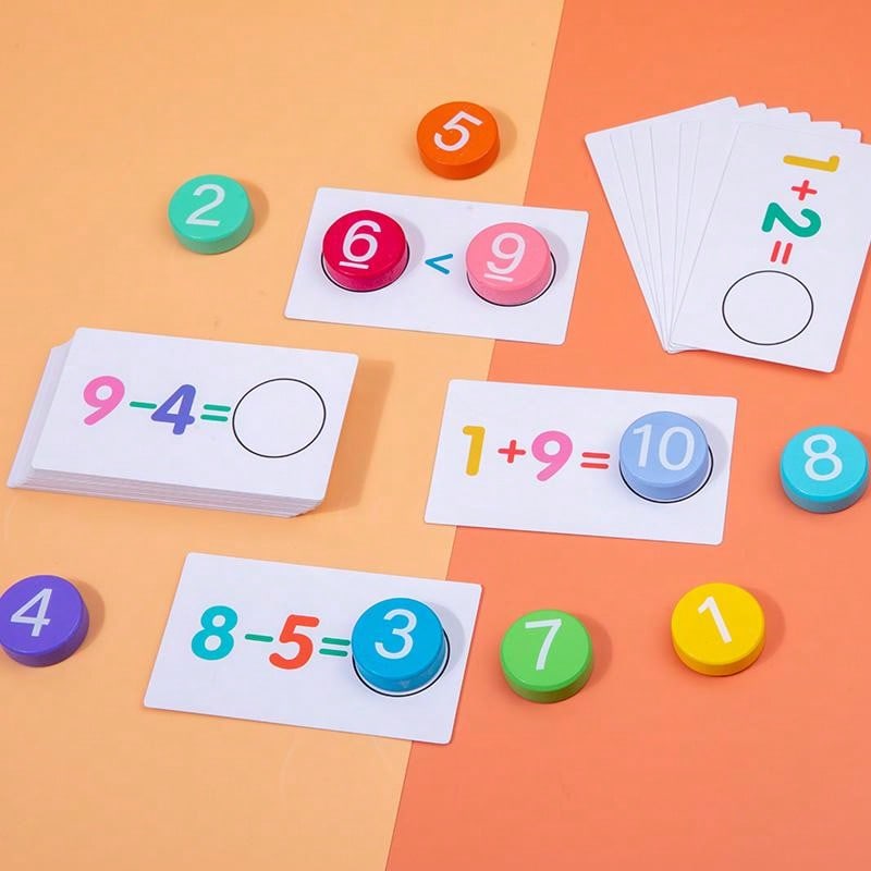 Math Cards For Early Education, Addition And Subtraction, Multiple ...