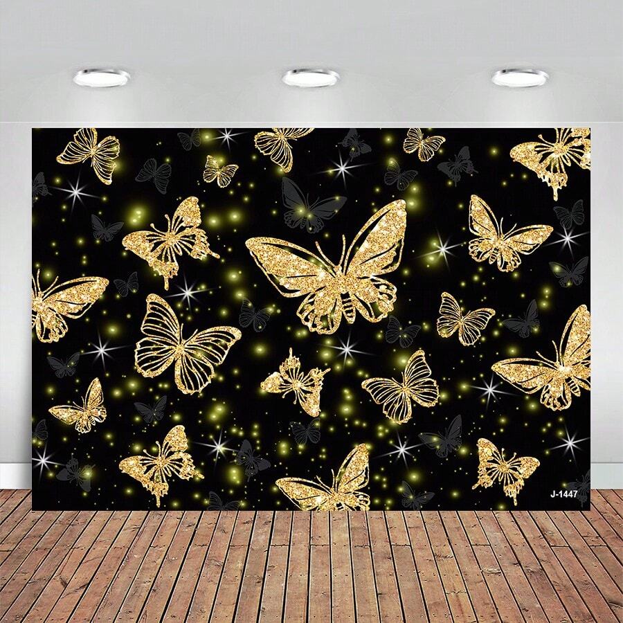 Early 2000s Photography Backdrop Black Heart Old School Glitter Heart ...