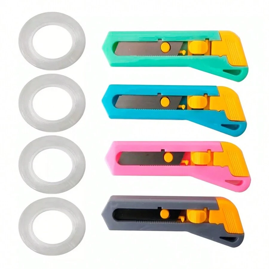 Mini Knife Exact Cutter And Double-Sided Tape Cut Kawaii School Office ...