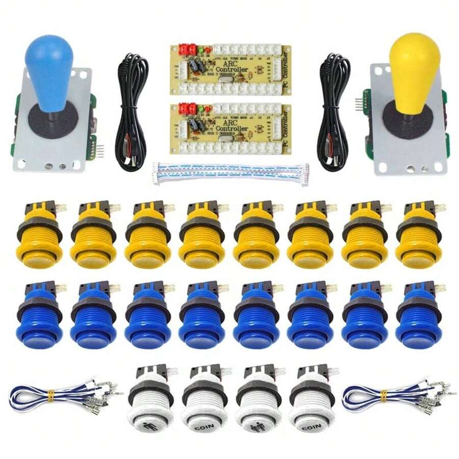 Arcade 2 Player Zero Delay Kit Mando Arcade Usb Encoder To Pc Rasberry ...