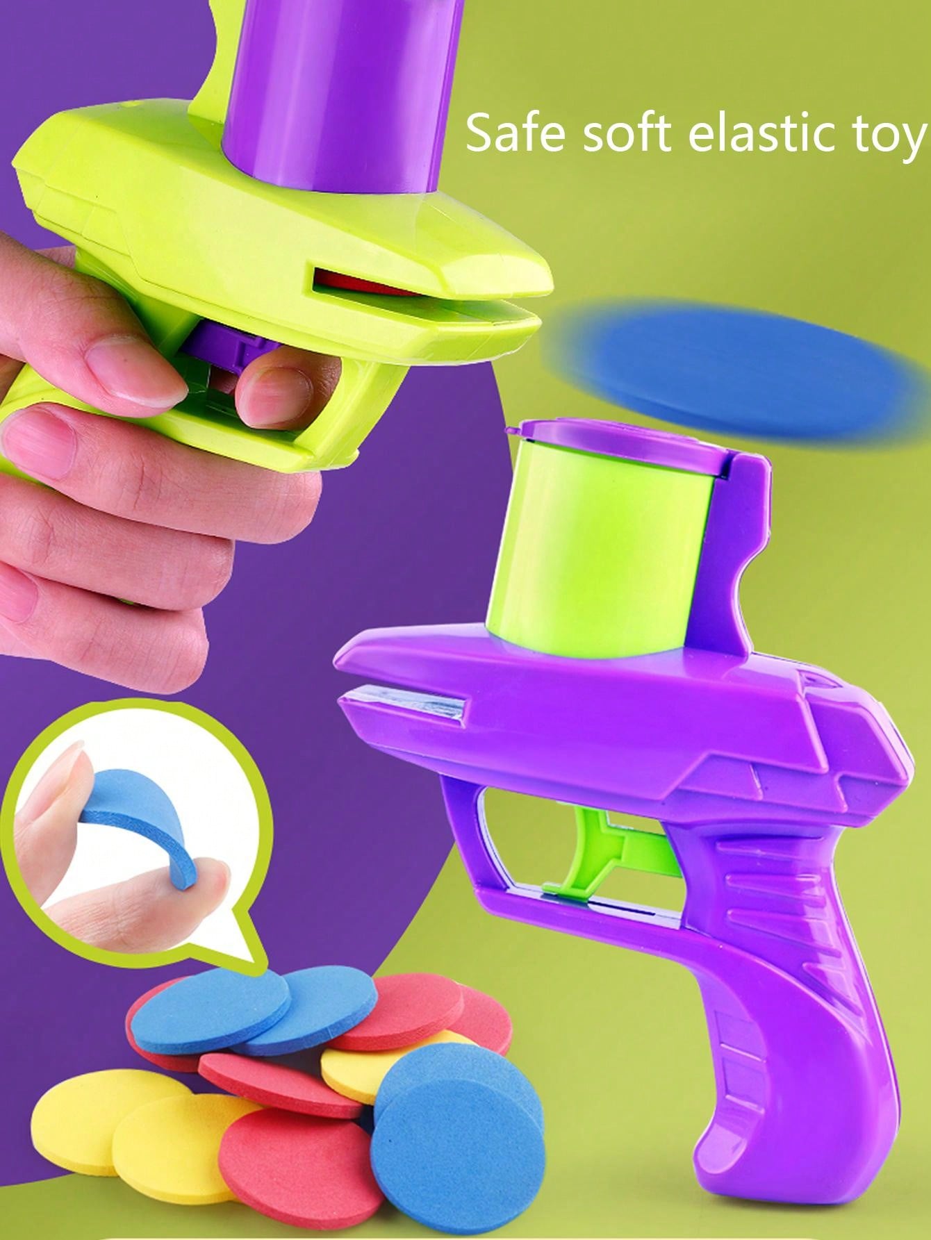 1pc Color Random Interesting Disk Gun Carrot Gun Safe Eva Gun Outdoor ...