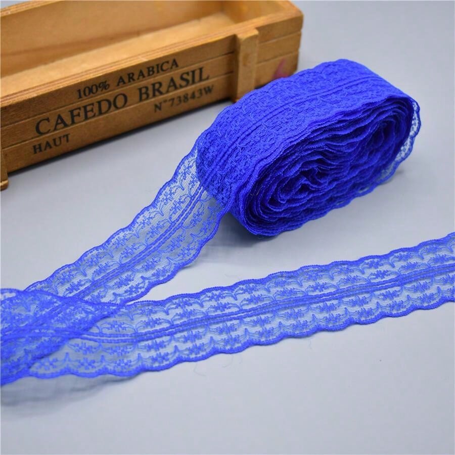 9 Meters Royal Blue Lace Ribbon Tape Width 45MM Trim Fabric DIY ...