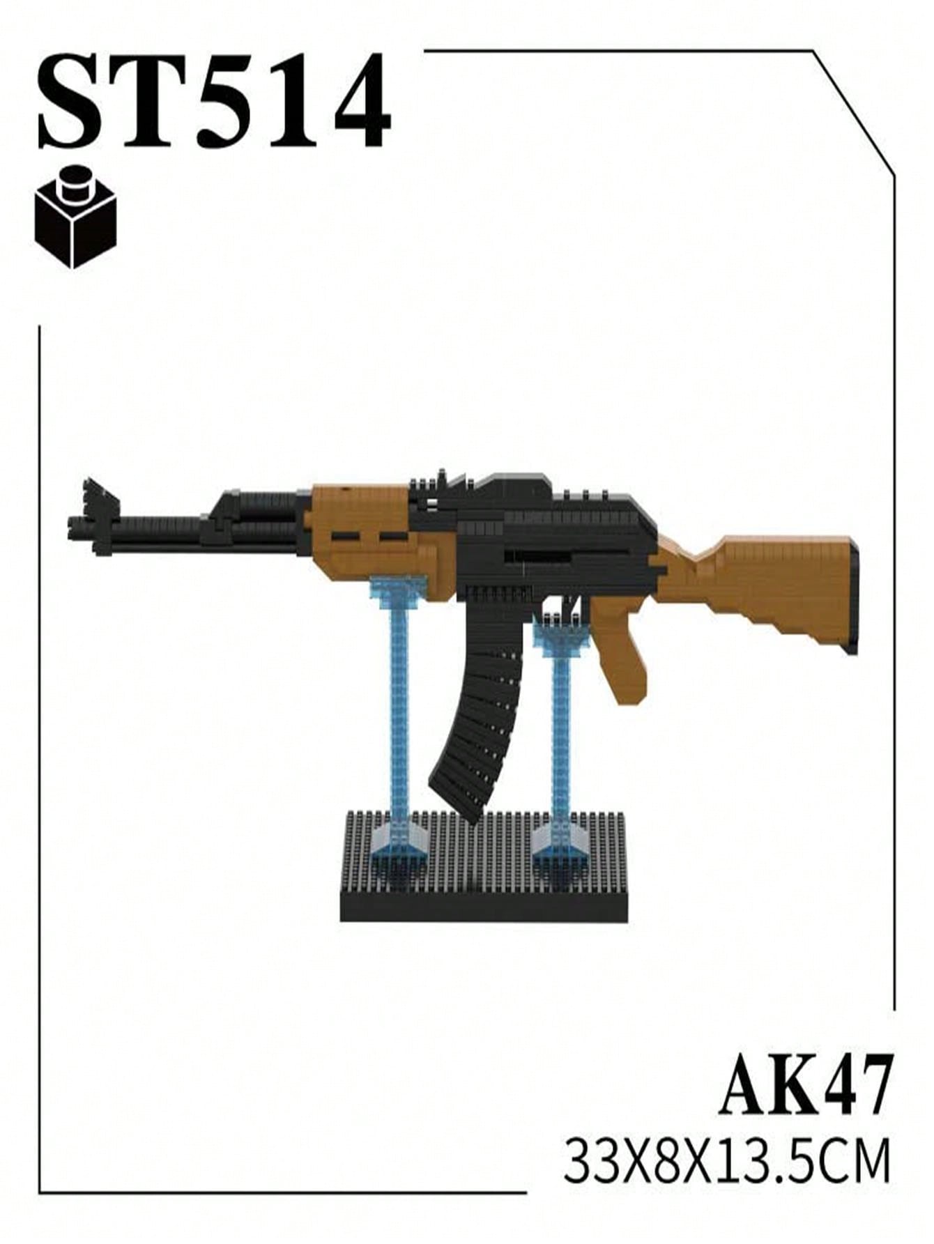 Building Block Gun Ak47 Awm Star Diamond Assembling Toy For Kids To ...