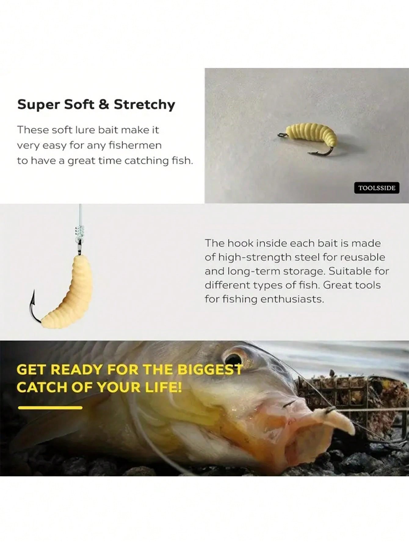 50 Stks A Set Of,Realistic Soft Silicone Fishing Lure With Shrimp Scent ...