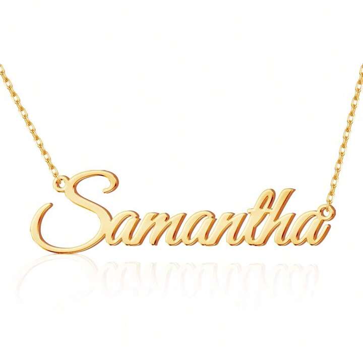 Custom Name Necklace Personalized 18K Gold Plated Nameplate Customized Jewelry Gift For Women SHEIN USA