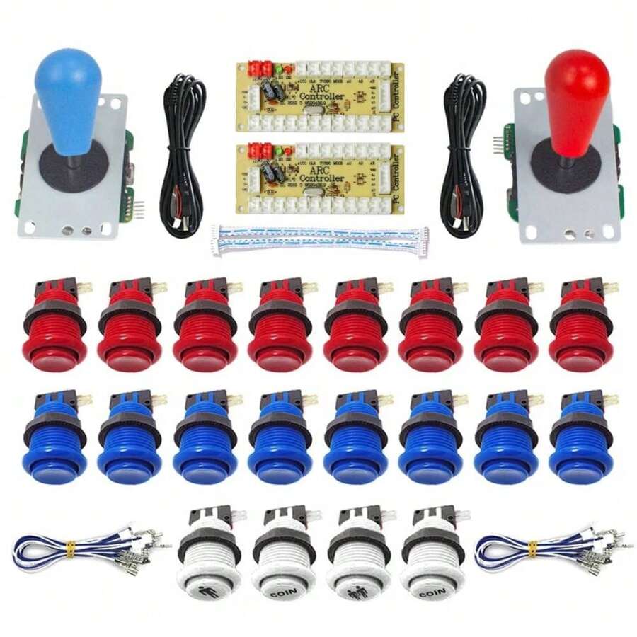 Arcade 2 Player Zero Delay Kit Mando Arcade Usb Encoder To Pc Rasberry ...