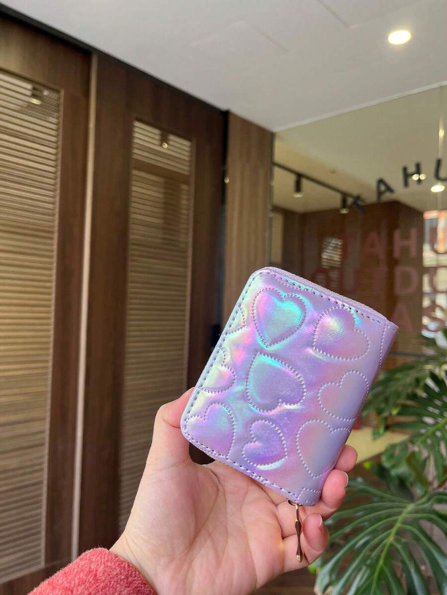 2023 New Design Women Heart Shaped Short Wallet Cute Small Multi-Card ...