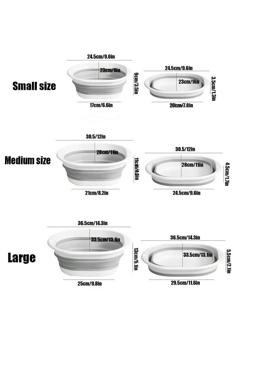 1pc Silicone Retractable Folding Basin Plus Large Laundry Basin Home ...