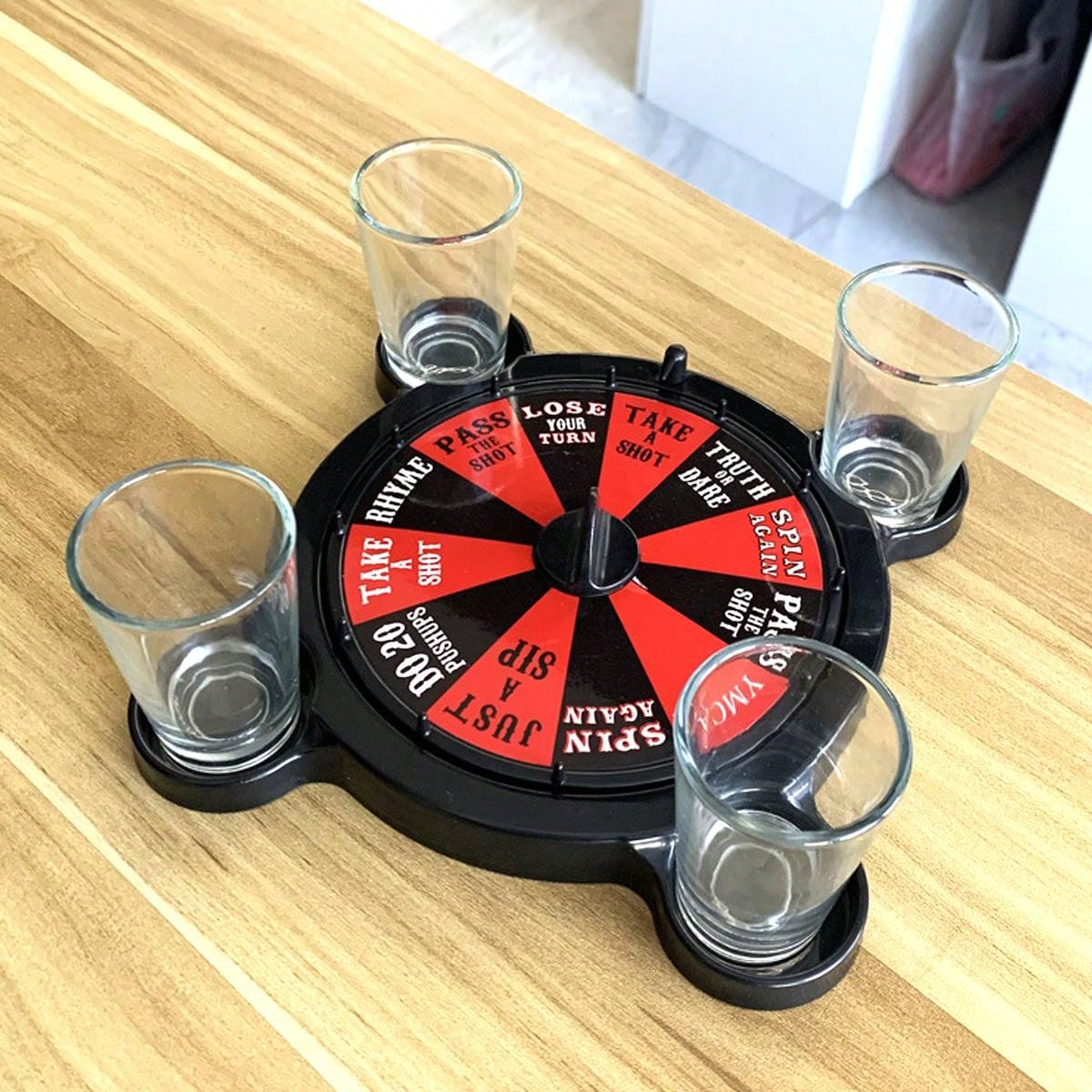 1 Set Russian Lucky Roulette Alcohol Games Prop With 1pc Roulette Wheel ...