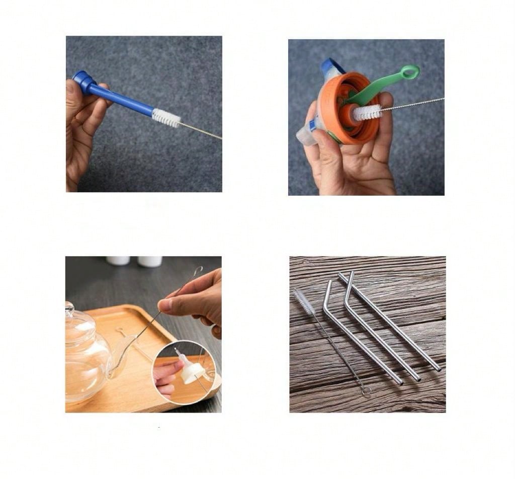 Long Handled Small Brush With Nylon Bristles For Cleaning Bottles ...