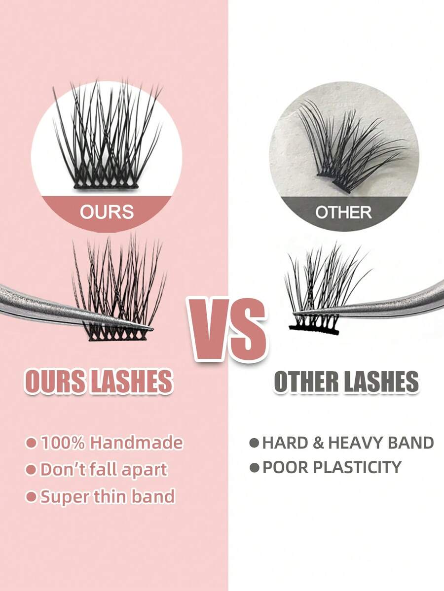 DIY Clusters Lashes Extensions CD Curl Segmented Premade Volume Fans Premade Fan Lashes For ...