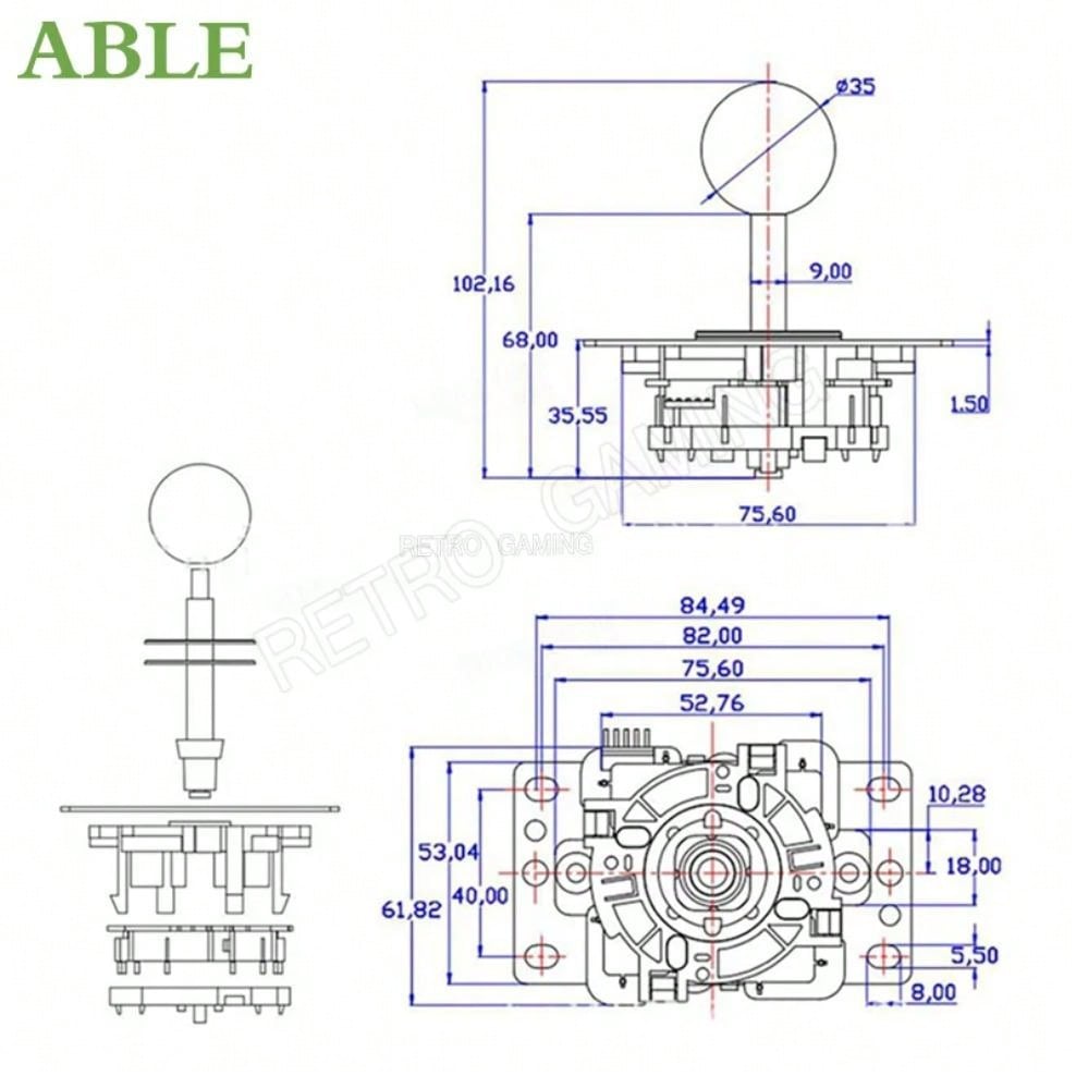 Zero Latency Arcade Console Controller Kit Mando Arcade USB Encoder To ...