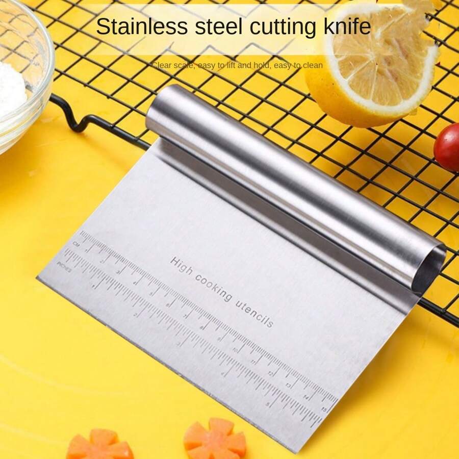 1pc Stainless Steel Cutting Knife With Scale For Slicing Dough, Frying ...