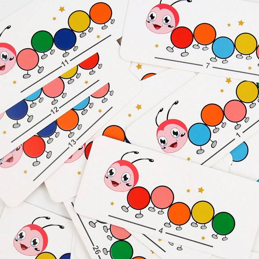 Caterpillar Bead Stringing Wooden Toy For Kids, Montessori Interactive ...