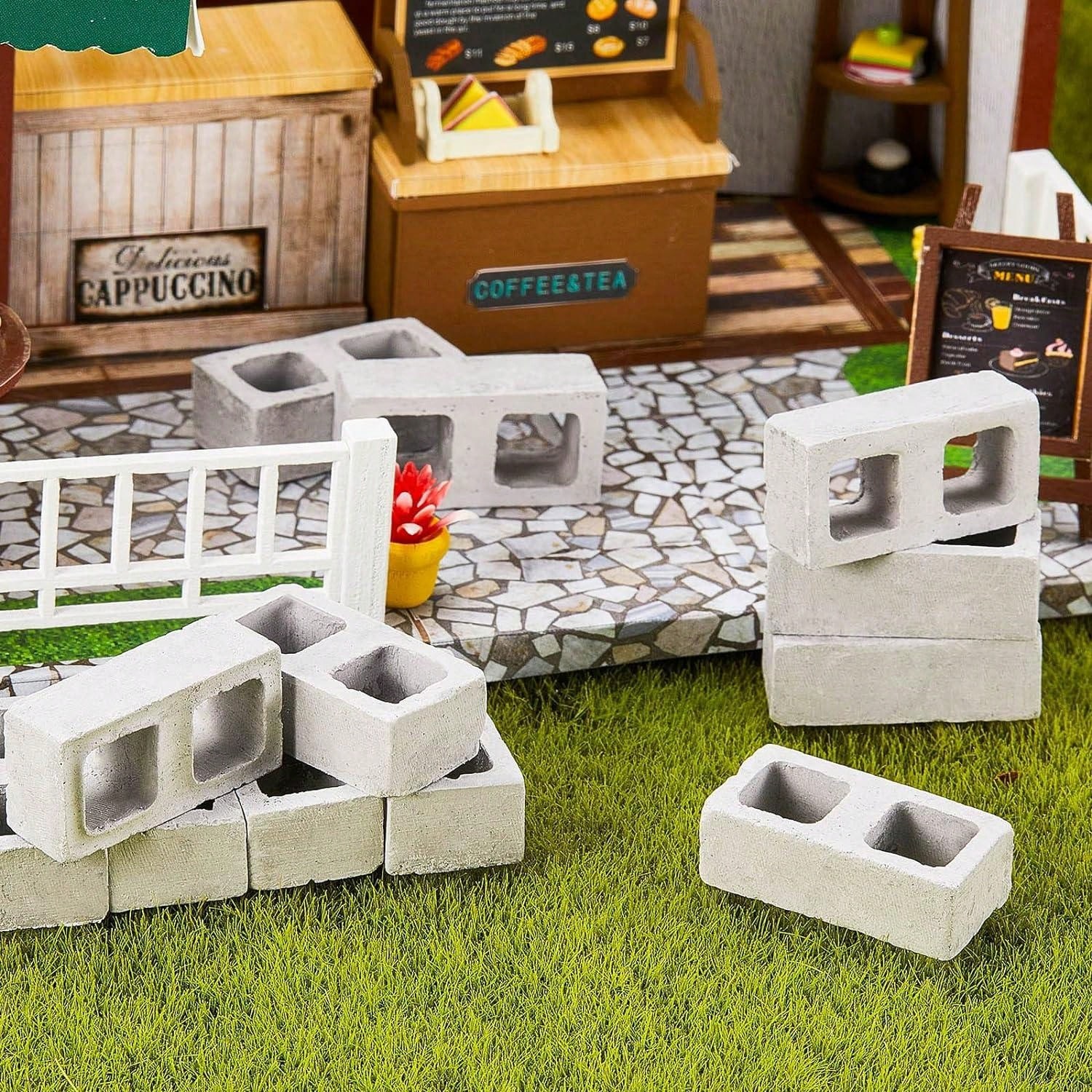 40pcs/Mini Cinder Blocks ,Miniature Bricks DIY Fake Bricks Mini Bricks ...