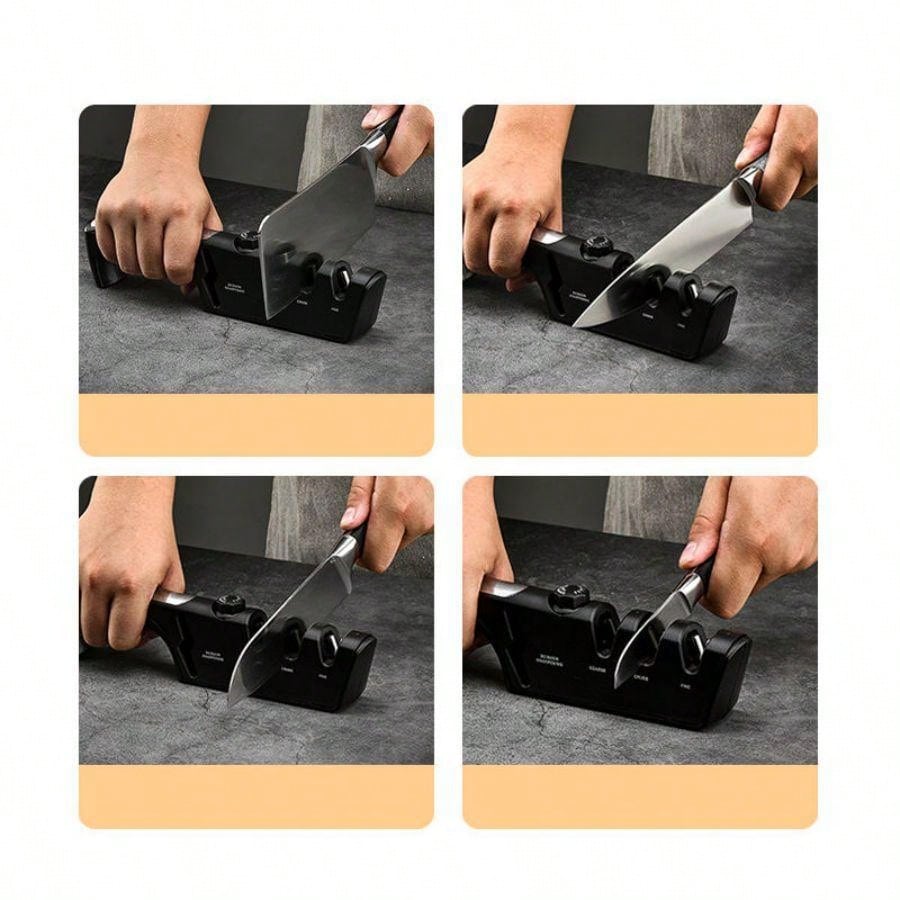 New 3-Stage Adjustable Pull-Through Knife Sharpener, Handheld With 3 ...