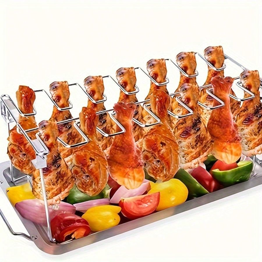 1 Unidade Churrasco De Frango Dobrável Em Aço Inoxidável - Grill ...