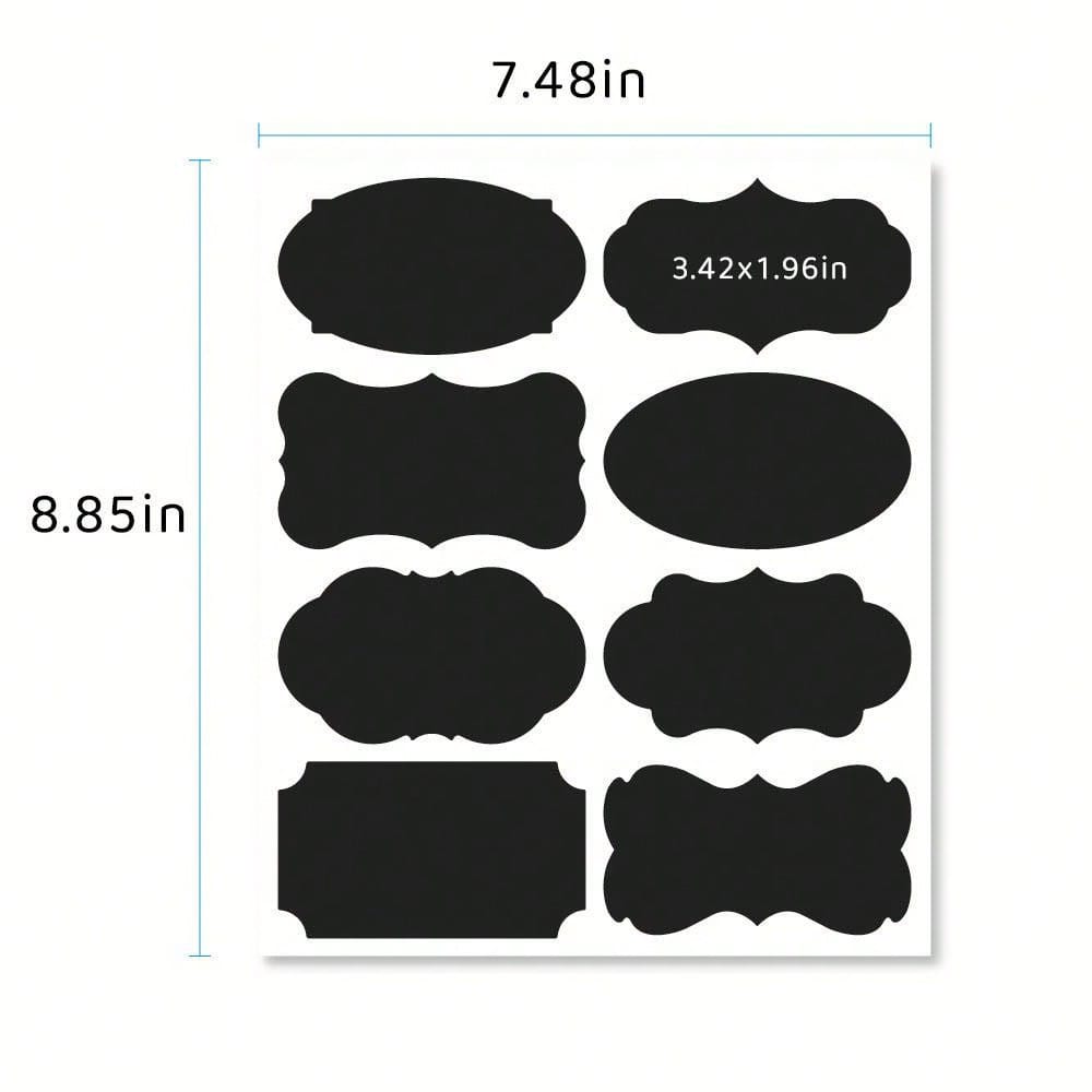 Multiple Styles Of Waterproof Blank Black Self-Adhesive Classifying ...