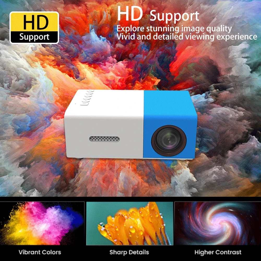 Mini Hd Projector, Portable Cartoon Projector, Outdoor Movie Projector ...