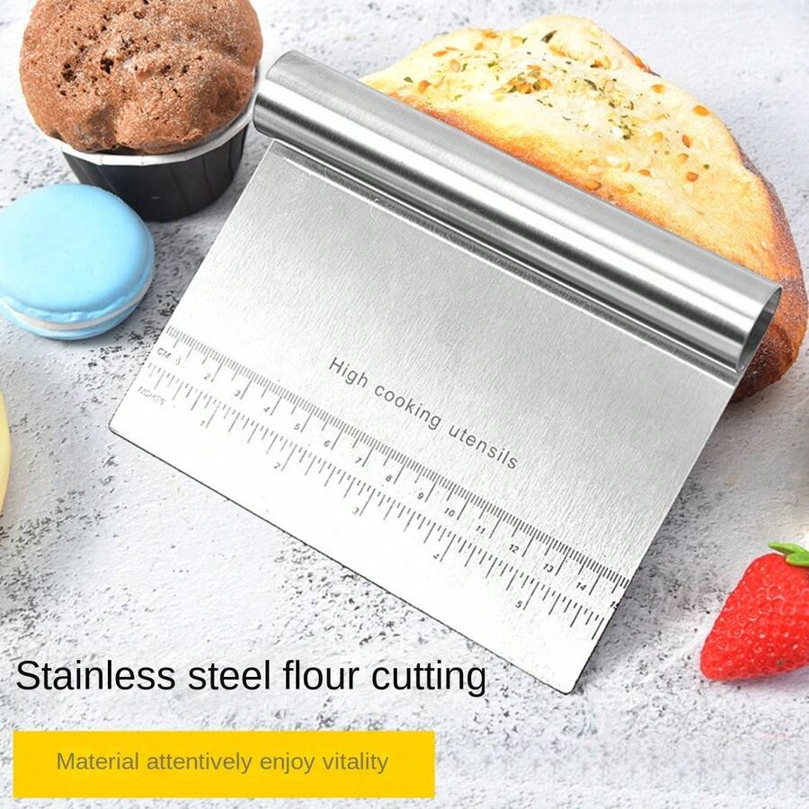 1pc Stainless Steel Cutting Knife With Scale For Slicing Dough, Frying ...